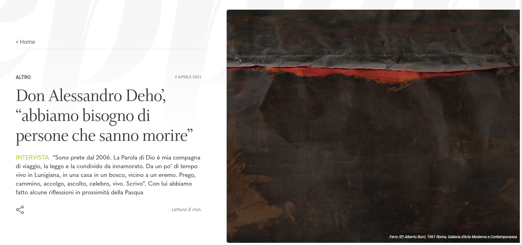 interviste e video – ALESSANDRO DEHO'